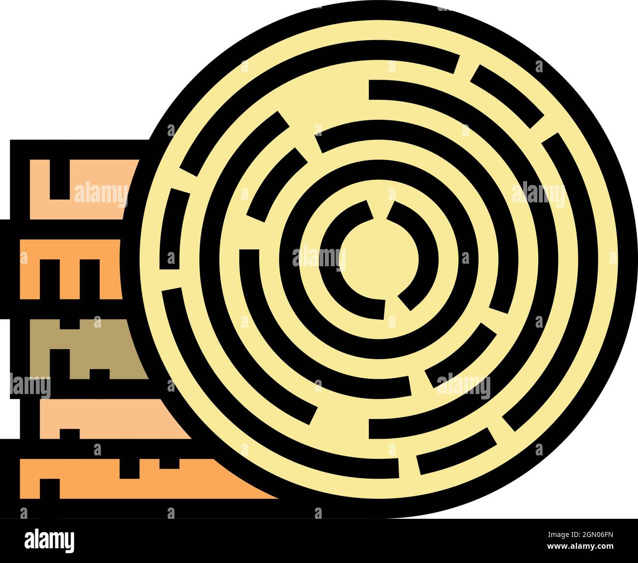 round wood color icon vector illustration Stock Vector Image & Art - Alamy