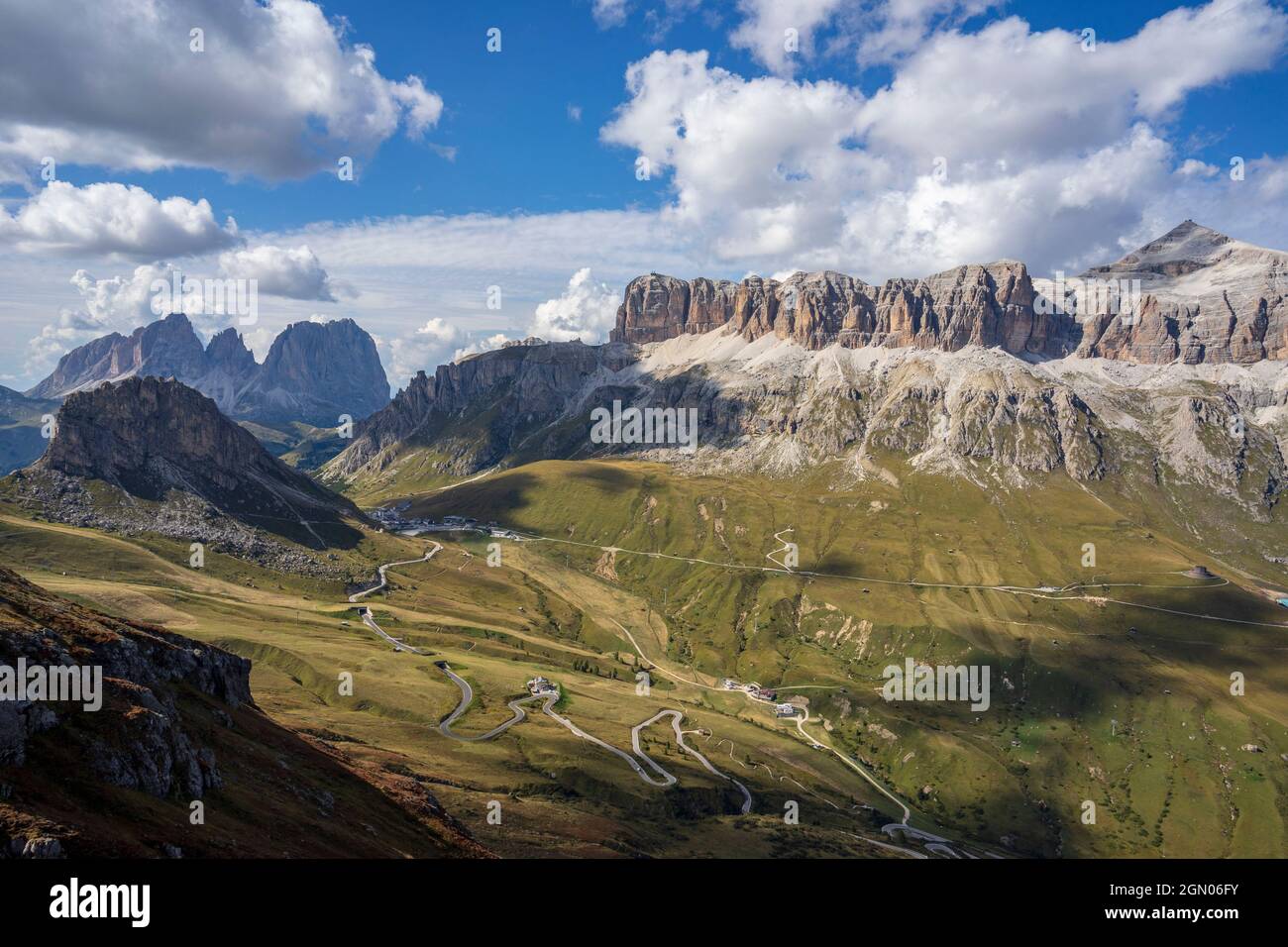 Scenic view of the Sella Group. Dolomites Stock Photo - Alamy