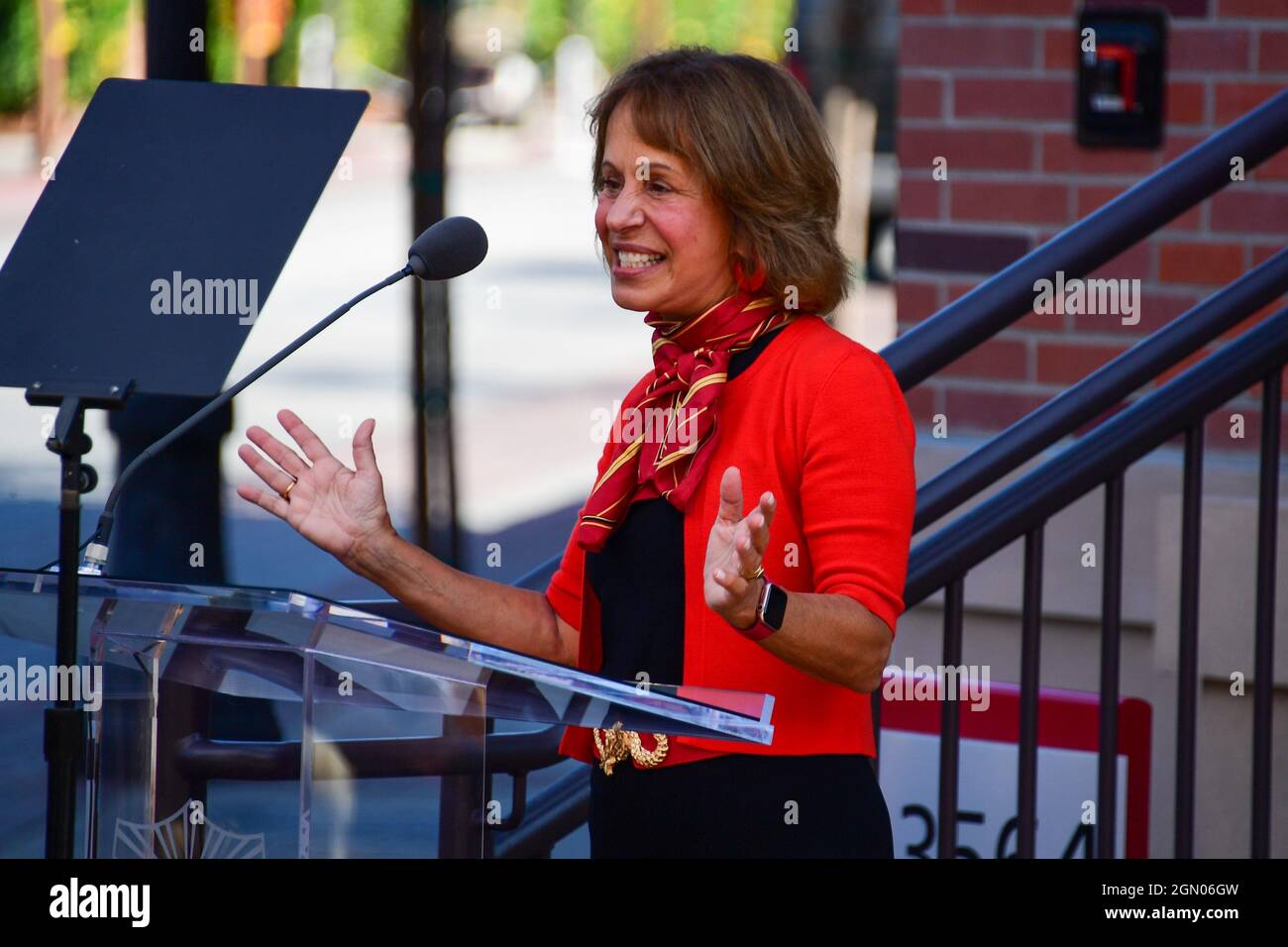 University of Southwen California president Carol Folt during a ...