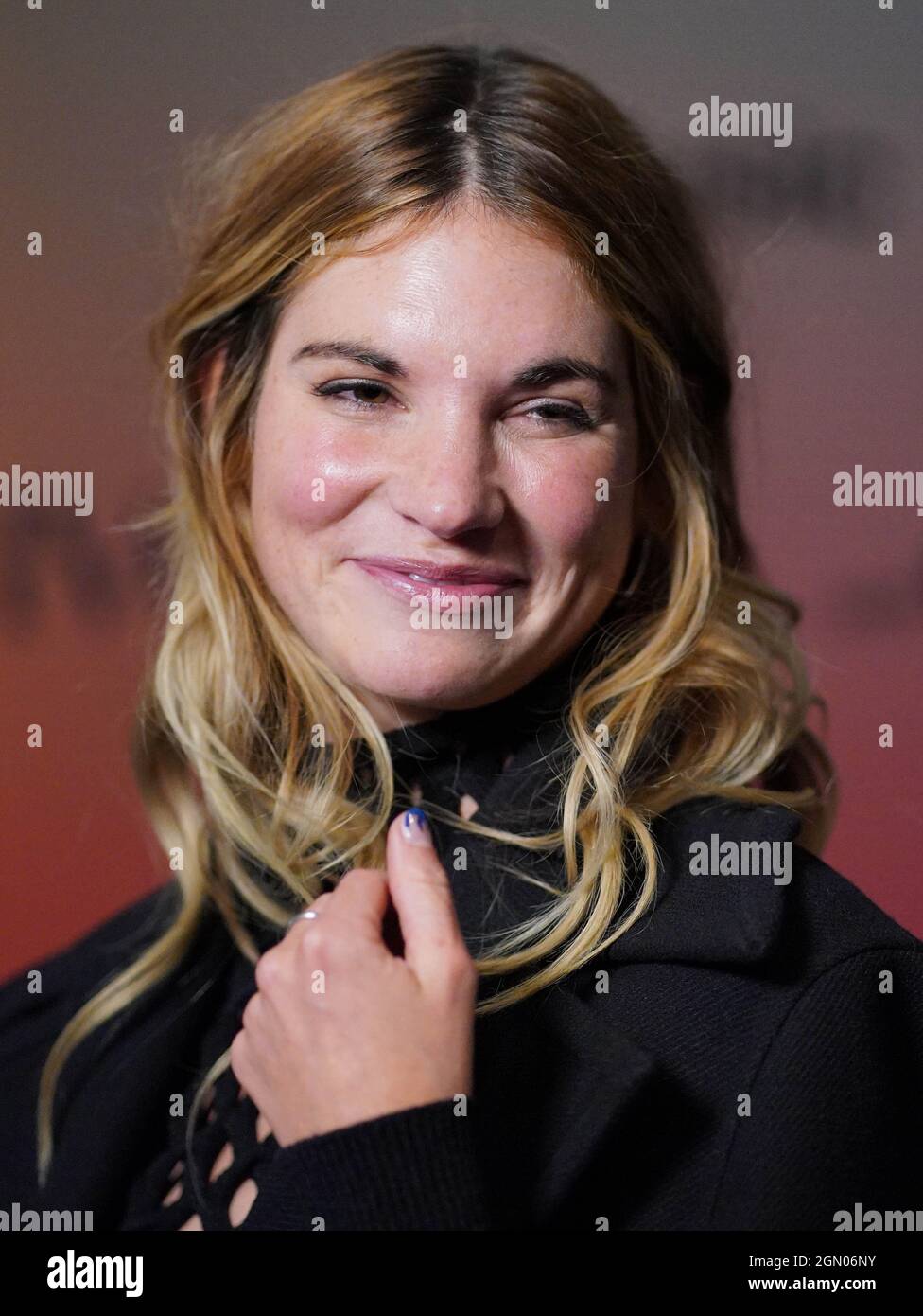 Amy Allen in the winners room with her award for PRS Music Most ...