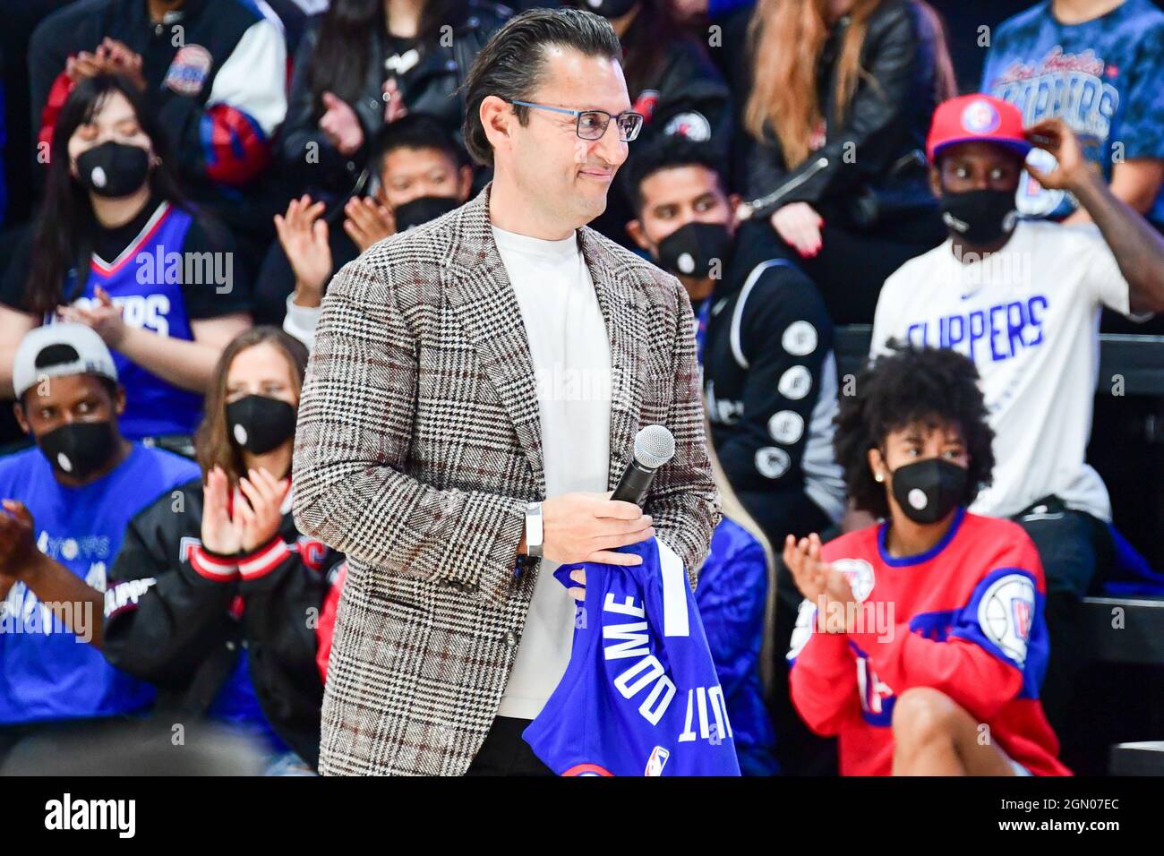 Intuit CEO Sasan Goodarzi speaks during a groundbreaking ceremony for ...