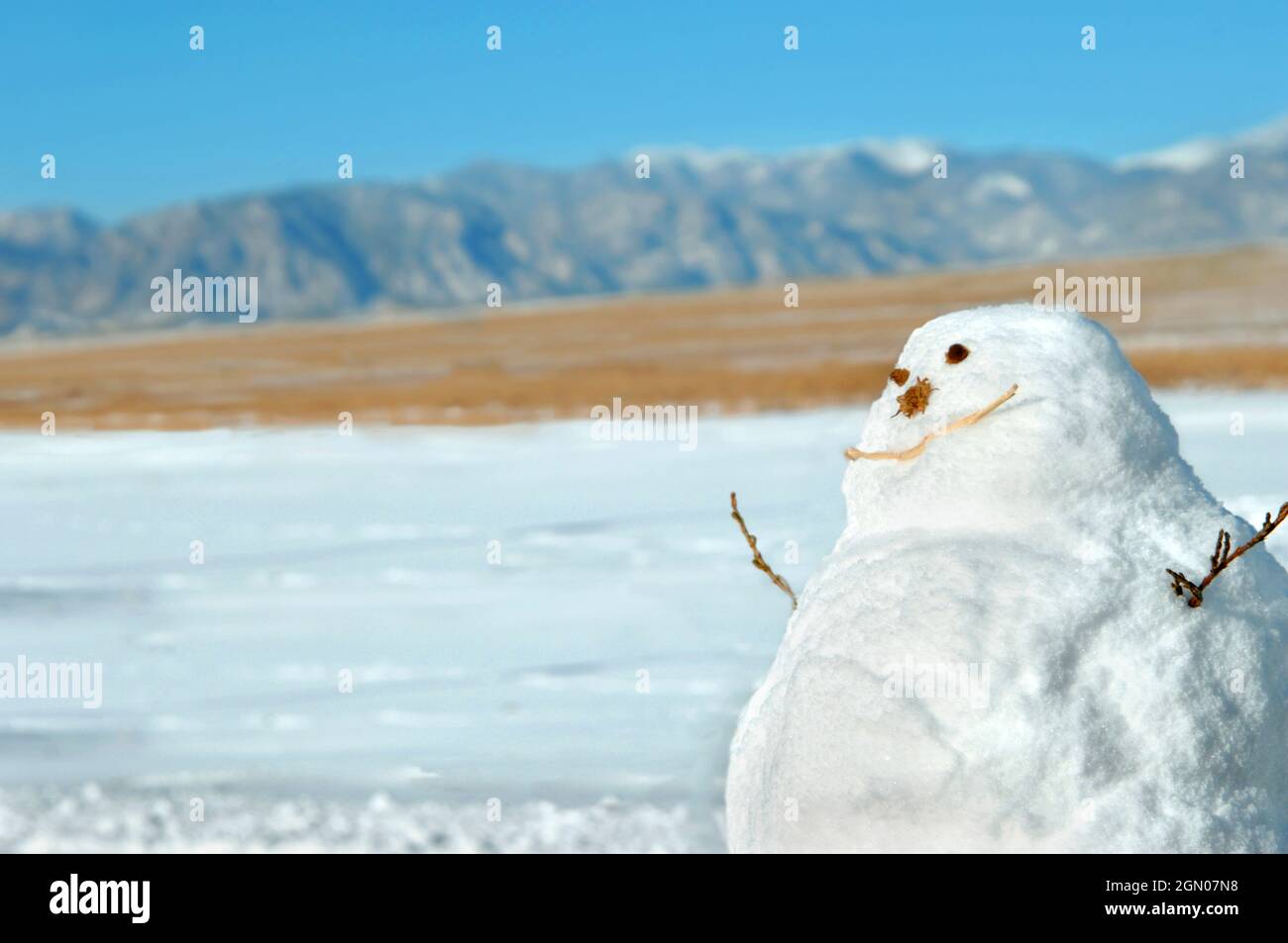 Snowman seems to point to Pikes Peak in the Colorado Rocky Mountains ...