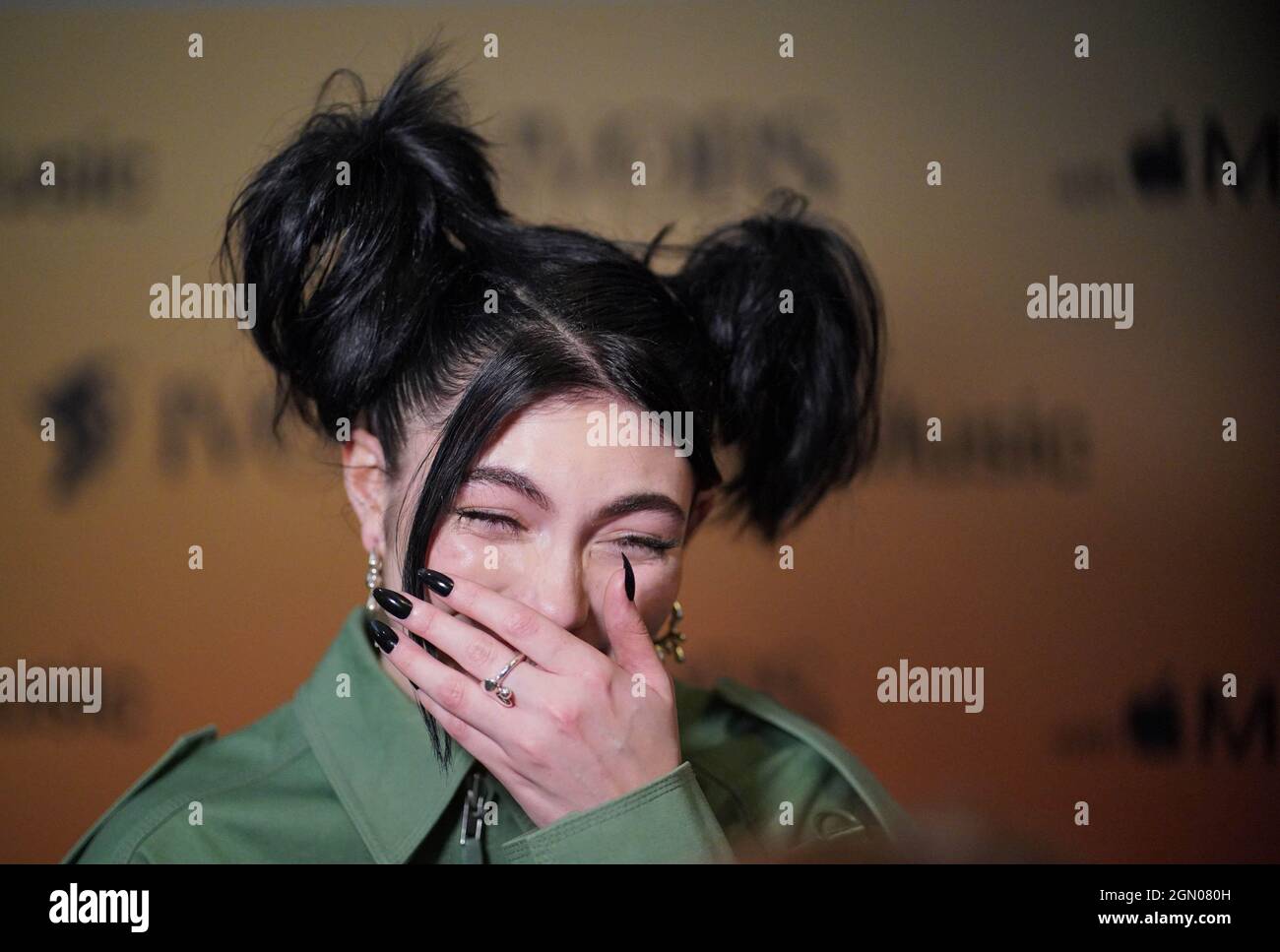Willow Kayne in the winners room with her award for Rising Star Award ...