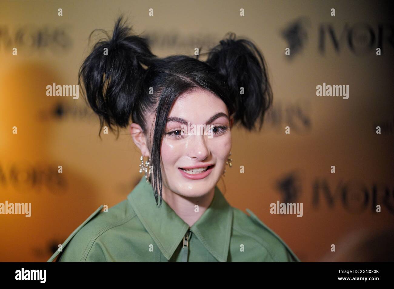 Willow Kayne in the winners room with her award for Rising Star Award ...