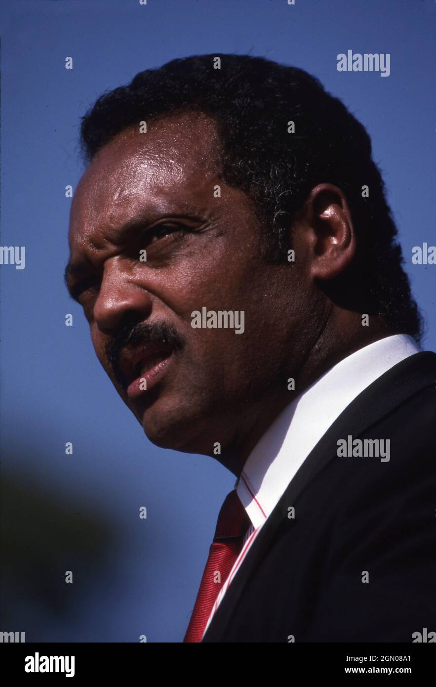 Austin Texas USA, 1988: Black civil rights activist JESSE JACKSON ...