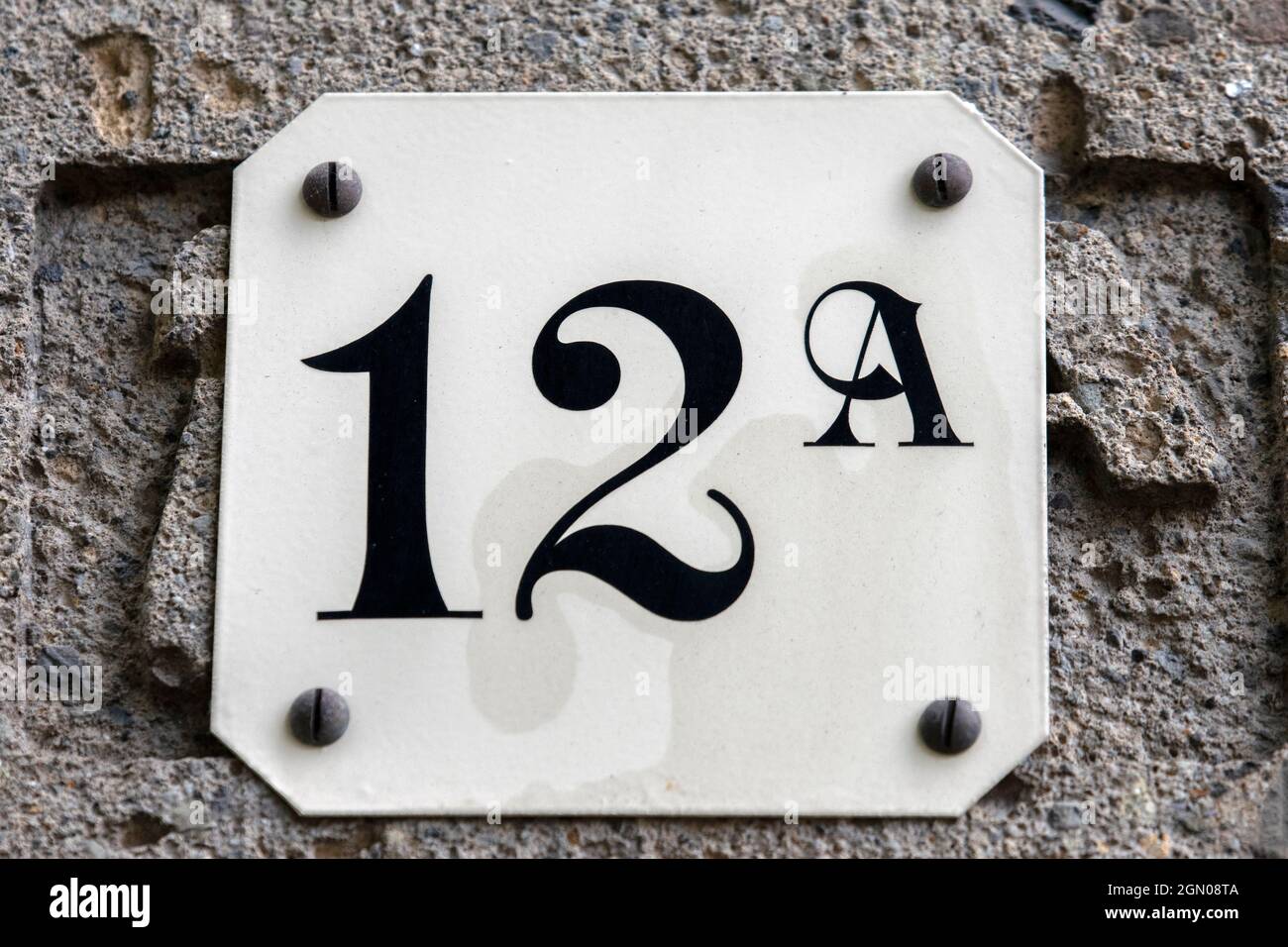 Close Up House Number 12a At Amsterdam The Netherlands 19-9-2021 Stock ...