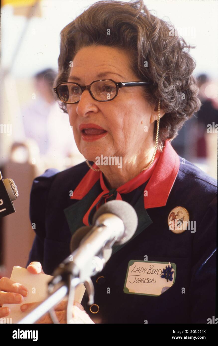 Austin Texas USA, December 22, 1982: Pres. Lyndon Johnson's widow, Lady ...