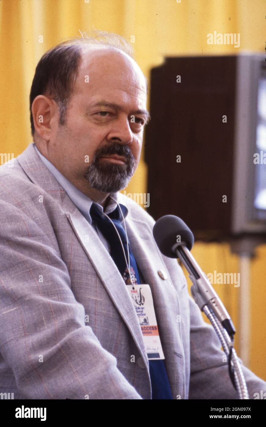 Dallas Texas USA, 1984: Political strategist Lyn Nofziger at the ...