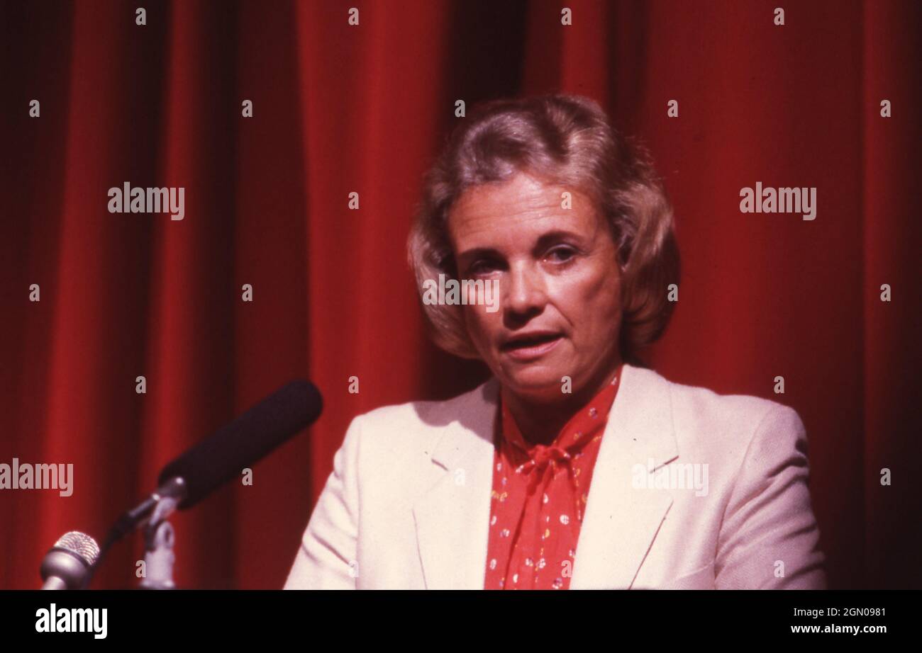 Austin Texas USA, 1985: Supreme Court Justice Sandra Day O'Connor, the ...