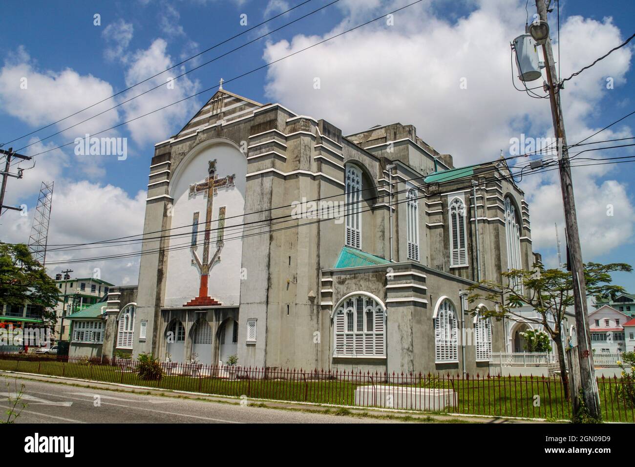 Roman Catholic cathedral in Georgetown, capital of Guyana Stock Photo ...