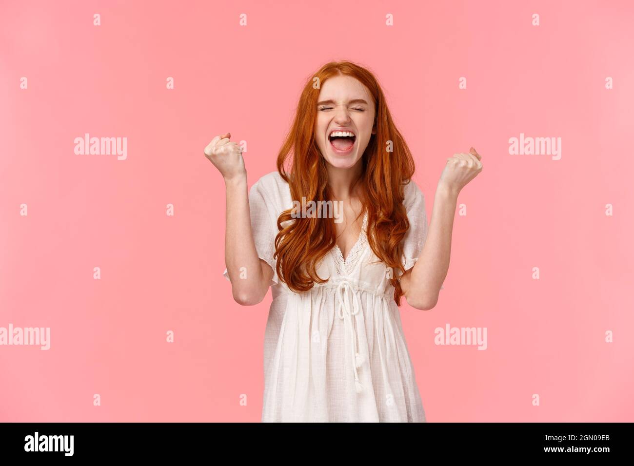 Challenge Celebration And Victory Concept Cheerful Delighted Lucky