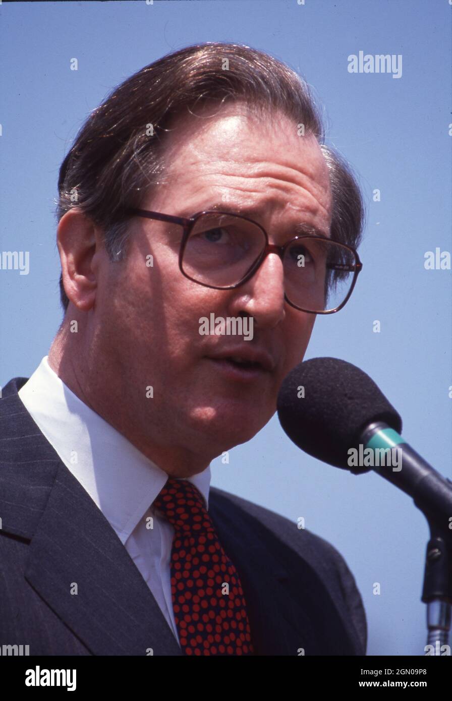 San Antonio Texas USA, circa 1986: U.S. Senator JAY ROCKEFELLER of West ...