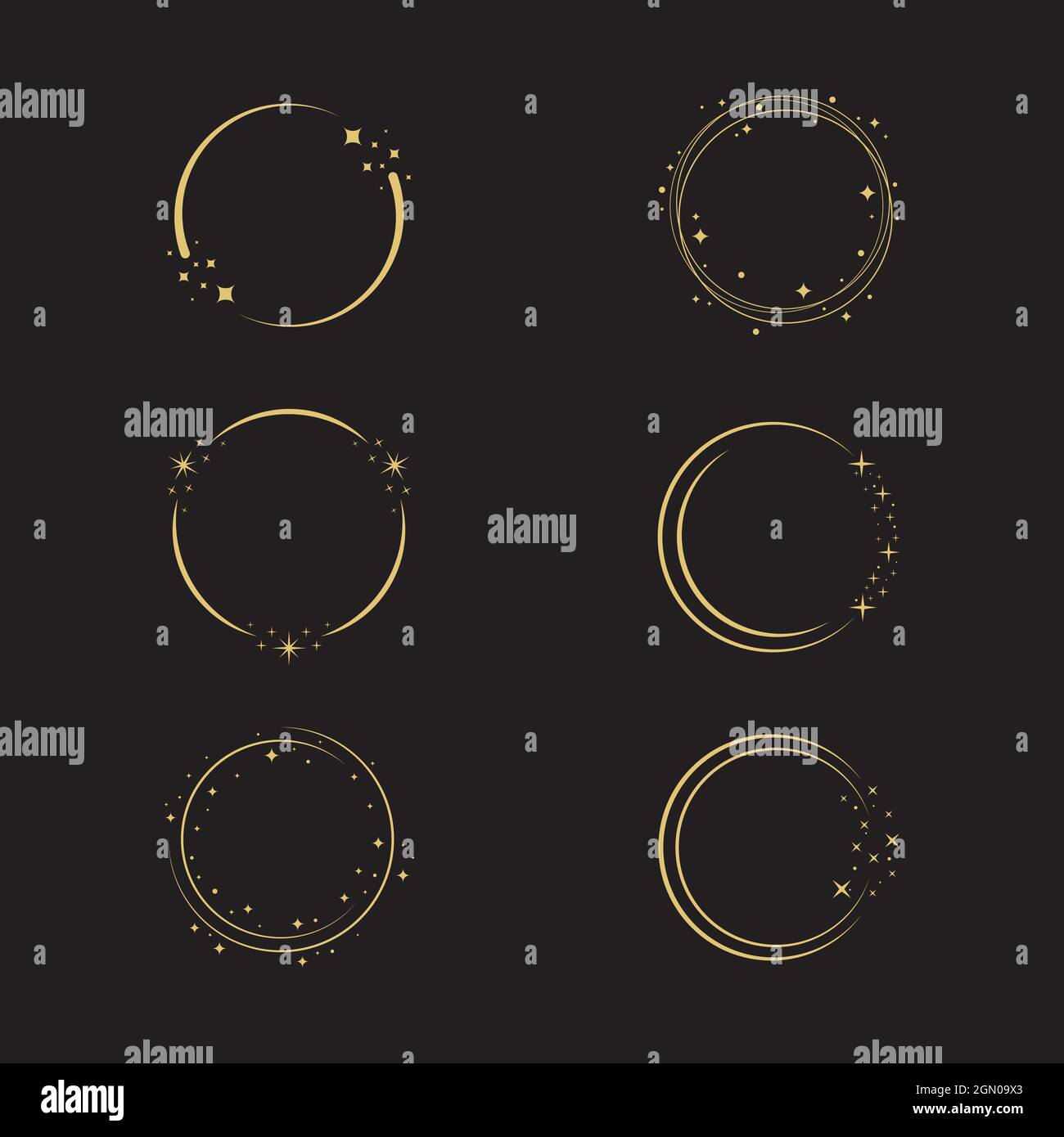 Circle of golden stars hi-res stock photography and images - Alamy