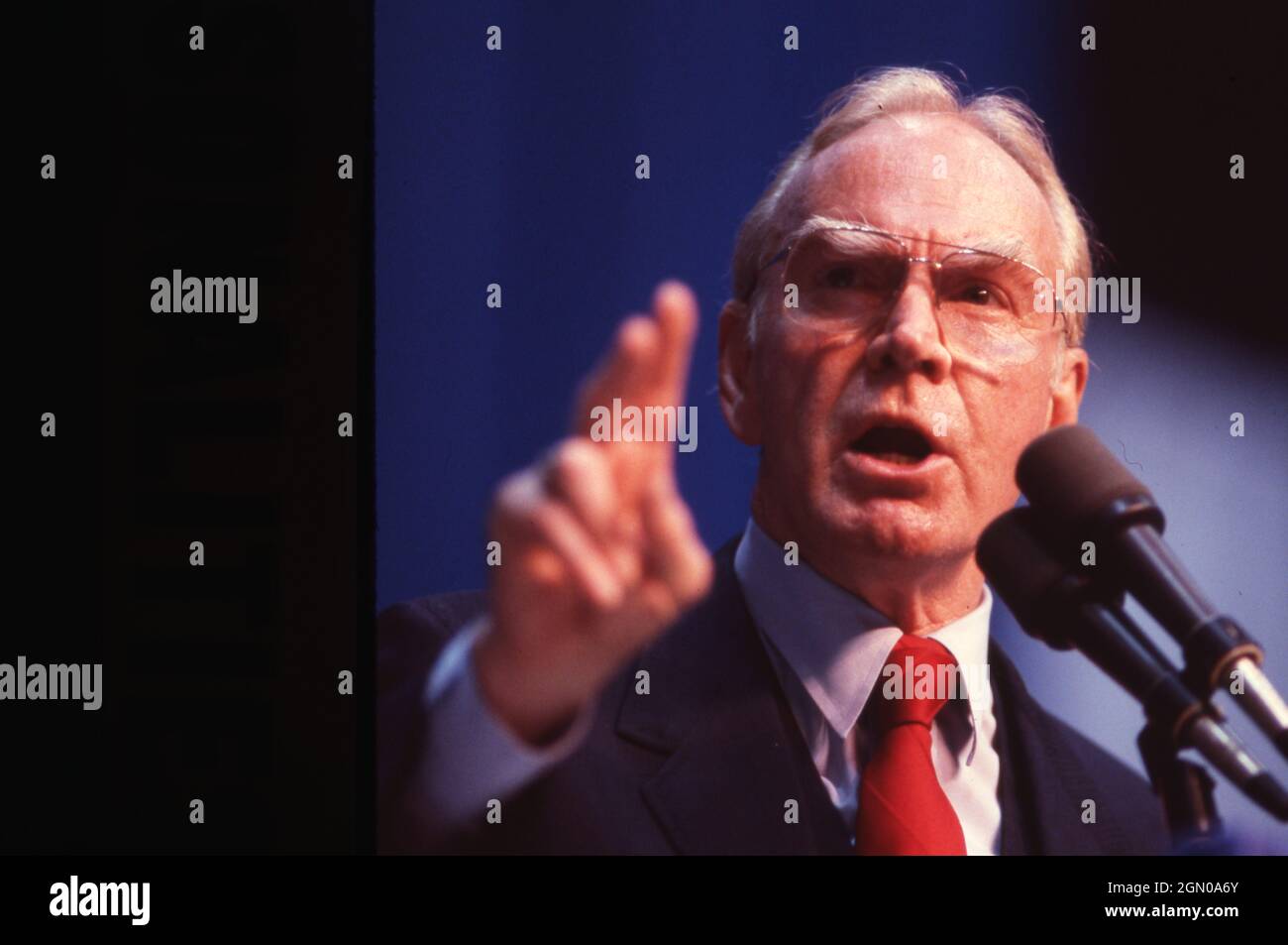 June 1988: Congressional leader Jim Wright, Speaker of the House of ...