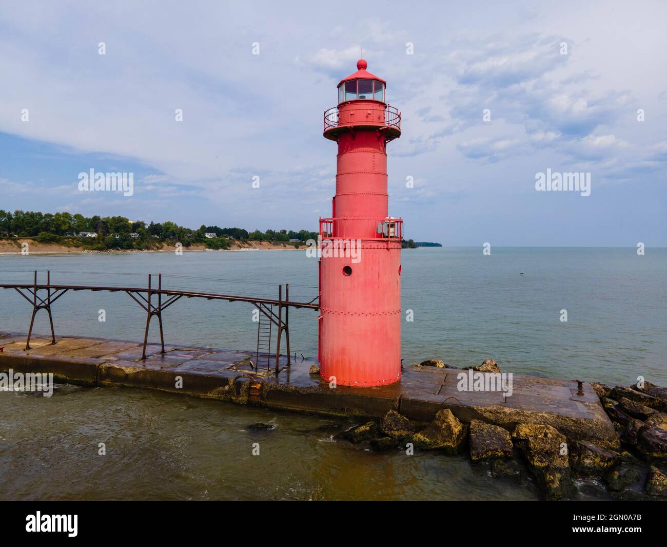 Photograph of the Algoma Lighthouse, Algoma, Wisconsin, USA Stock Photo ...