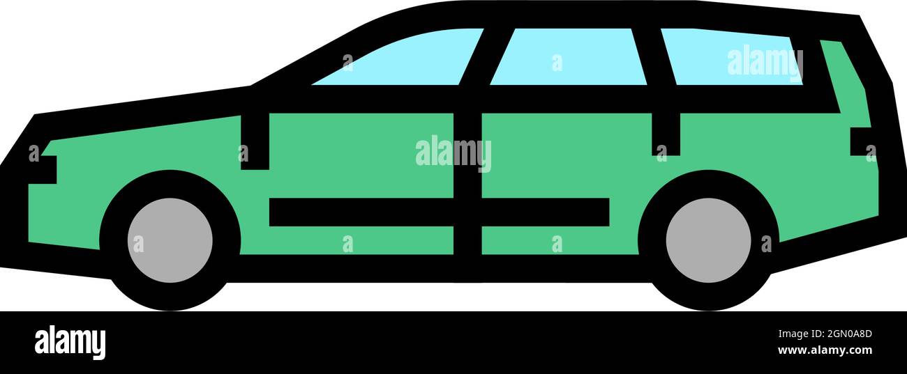 wagon car color icon vector illustration Stock Vector Image & Art - Alamy