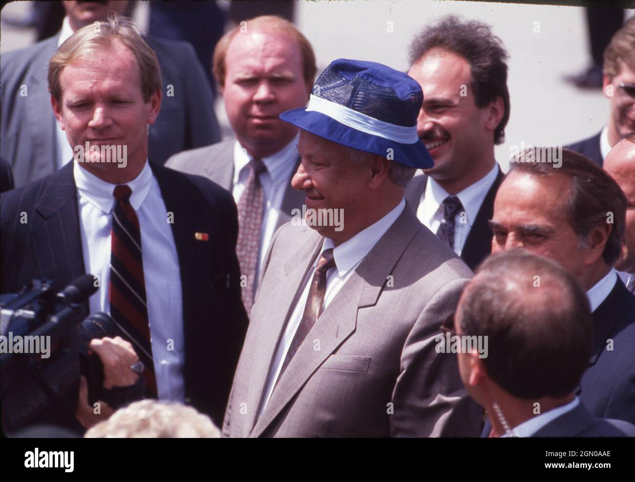 Wichita Kansas USA, June 18, 1992: Russian President BORIS YELTSIN and ...