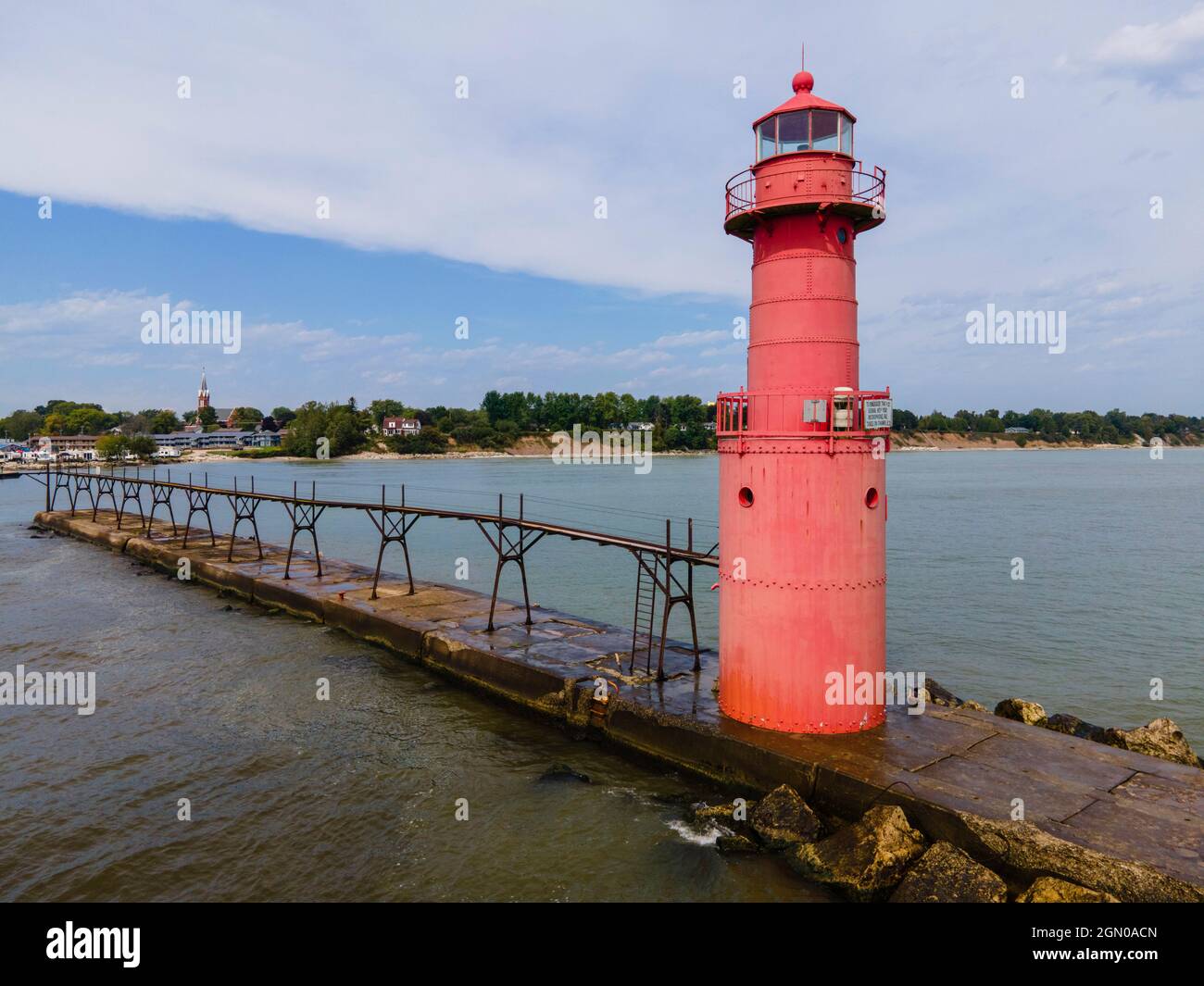 Photograph of the Algoma Lighthouse, Algoma, Wisconsin, USA Stock Photo ...