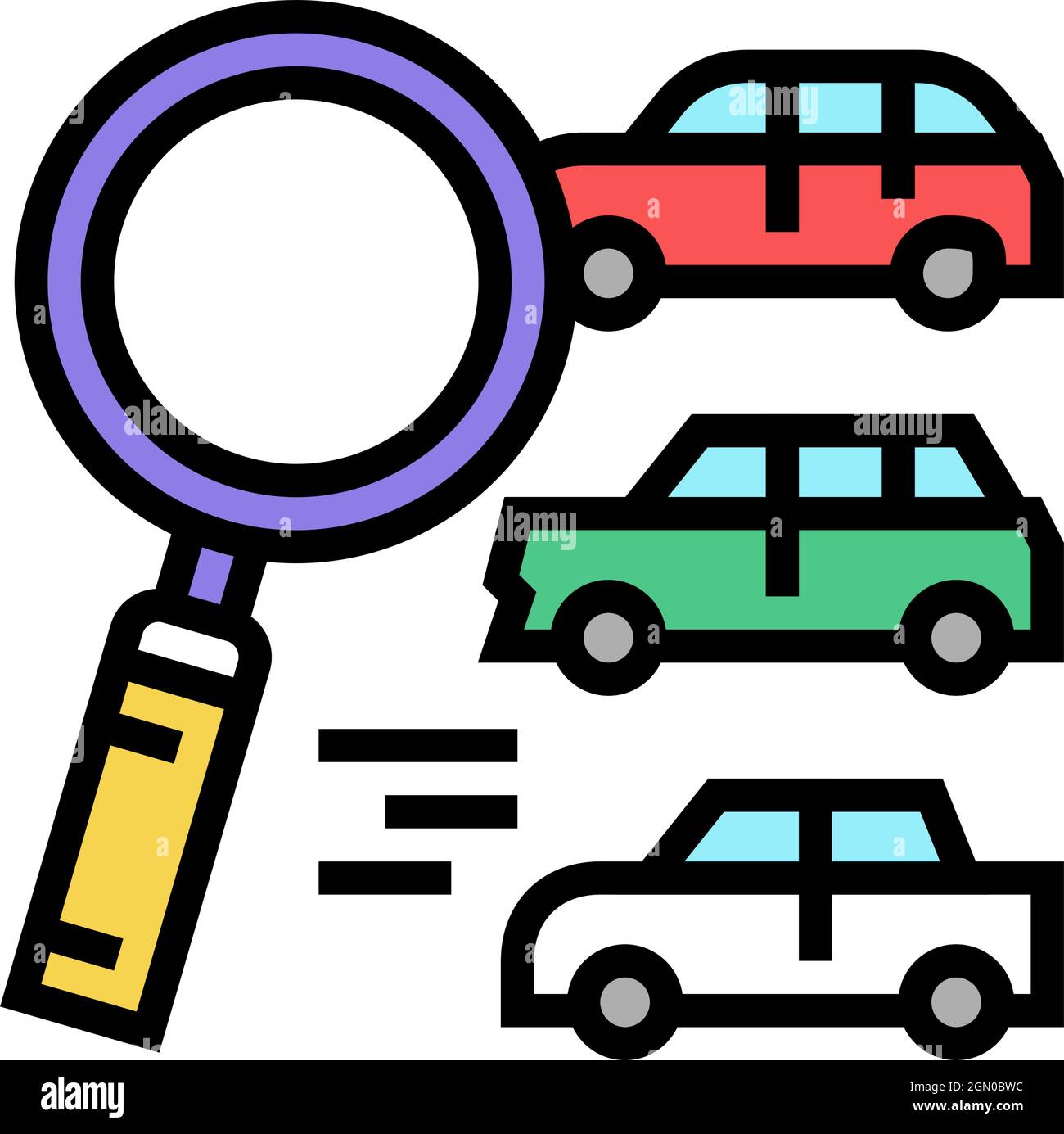 search vehicles color icon vector illustration Stock Vector Image & Art ...