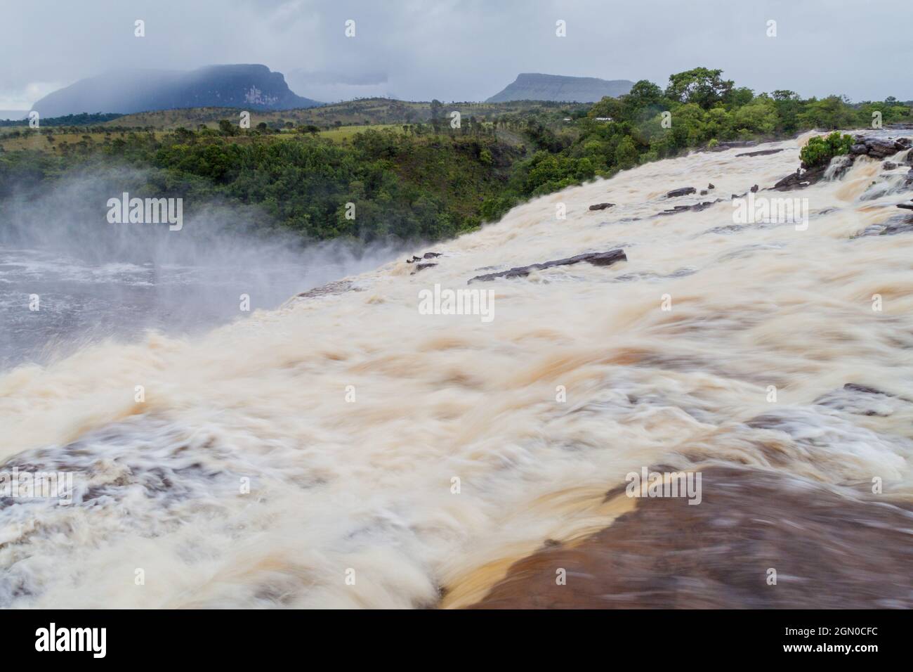 Canaima Lagoon waterfalls at river Carrao in Venezuela Stock Photo - Alamy