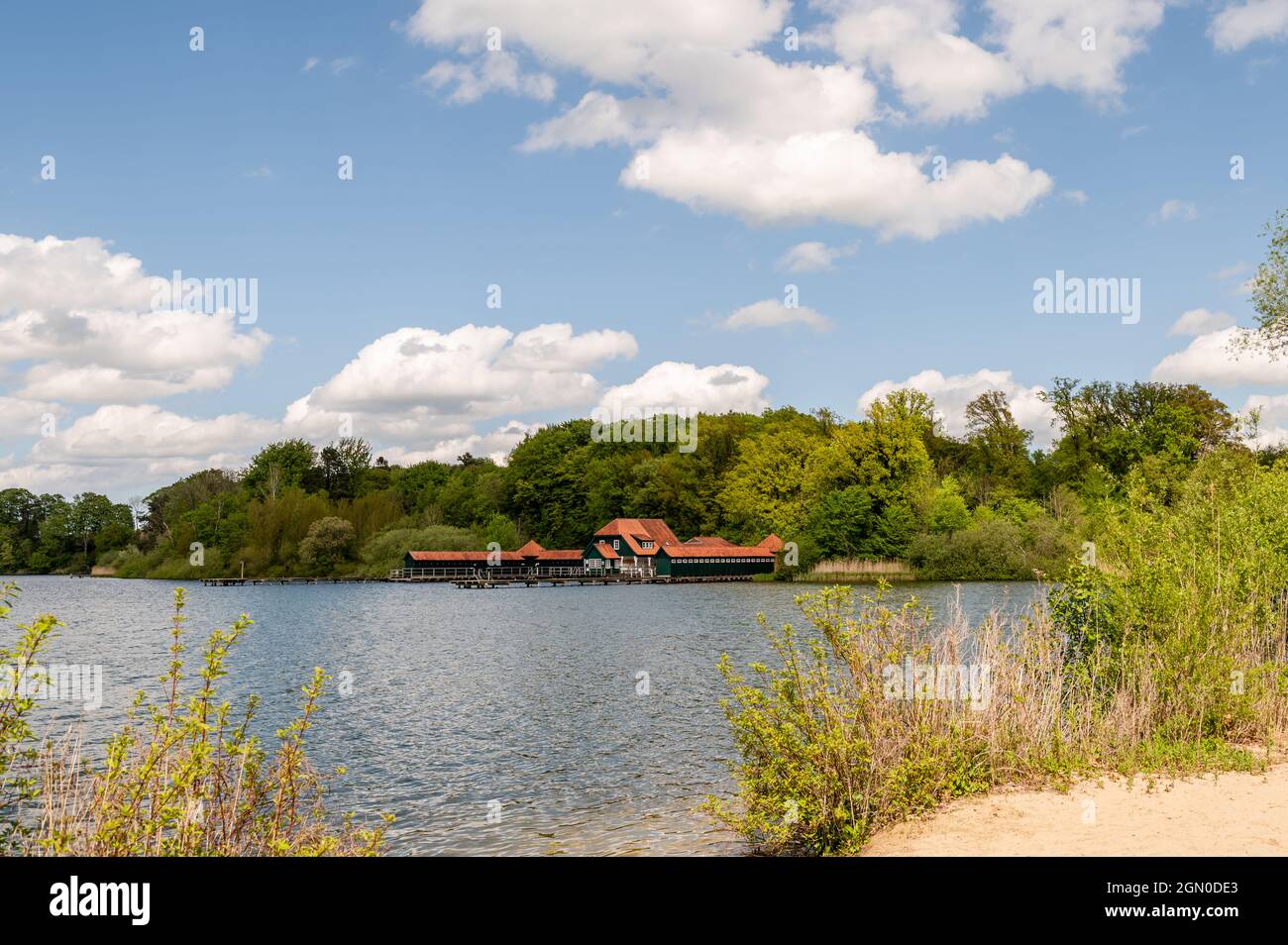 View of the historic bathing establishment in Eutin, Holstein ...