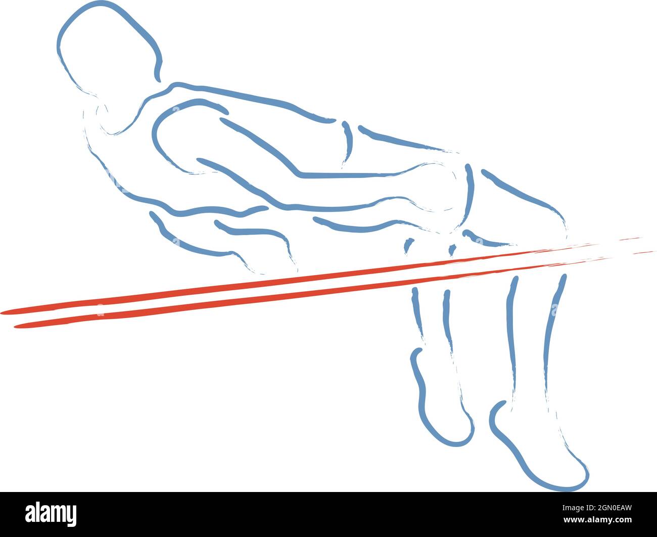 Athlete, athletics sport of high jump, stylized vector illustration ...