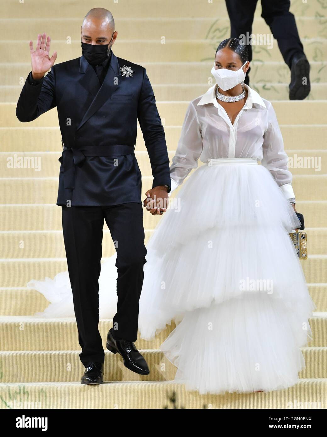 Swizz Beatz and Alicia Keys attend The 2021 Met Gala Celebrating In ...