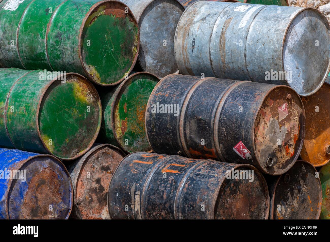 Oil drums storage hi-res stock photography and images - Alamy