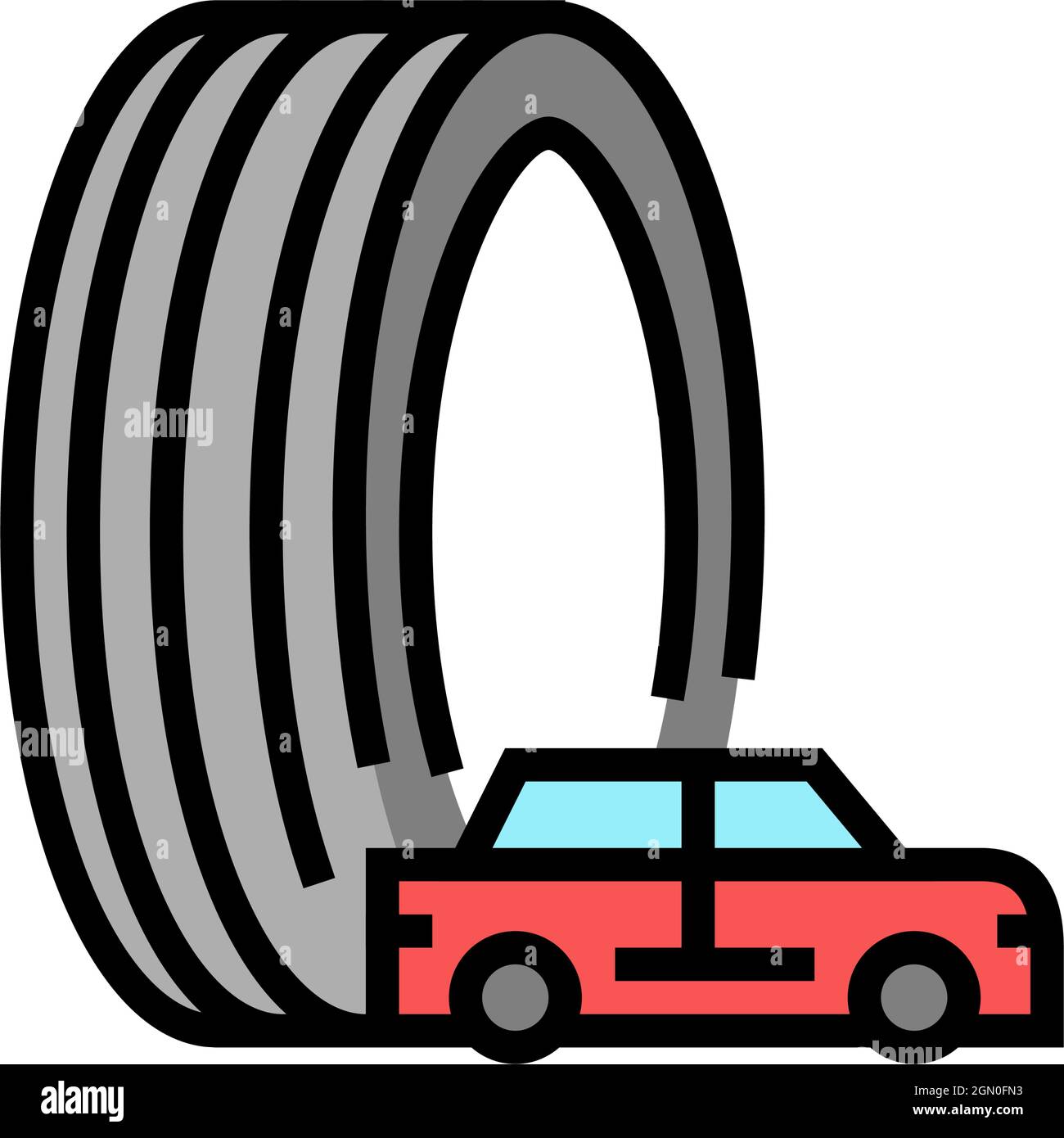 passenger tires color icon vector illustration Stock Vector Image & Art ...