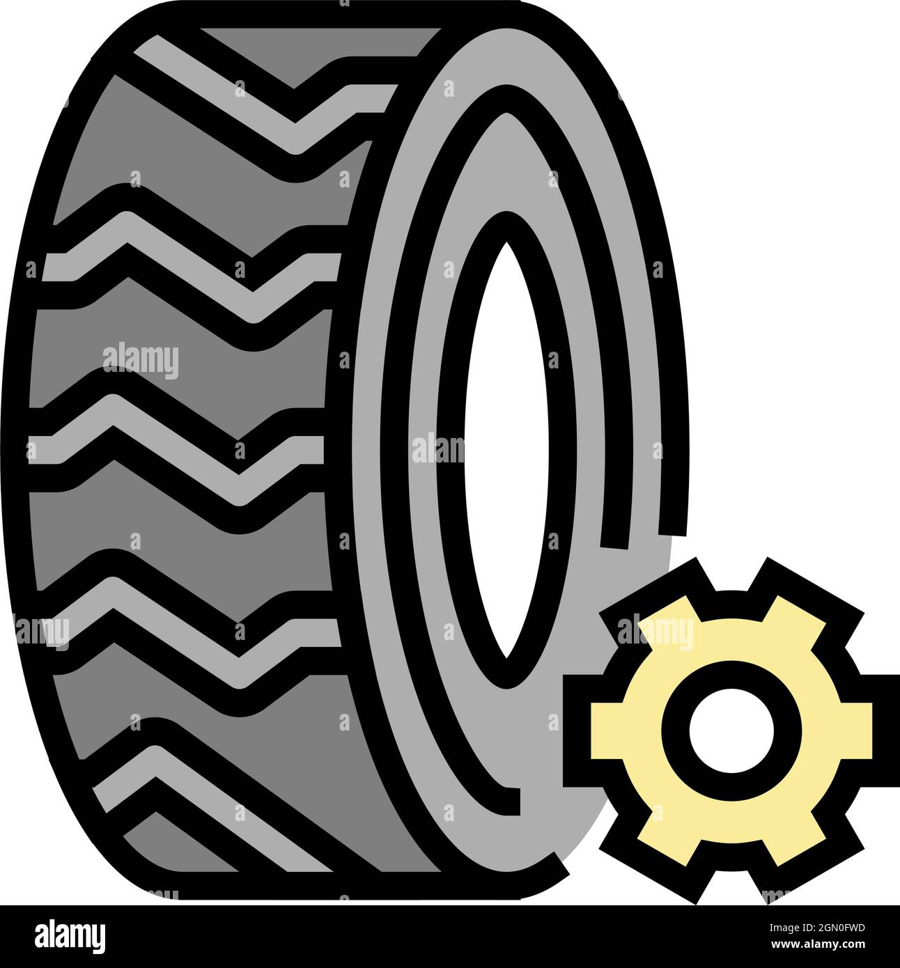 industrial tires color icon vector illustration Stock Vector Image ...