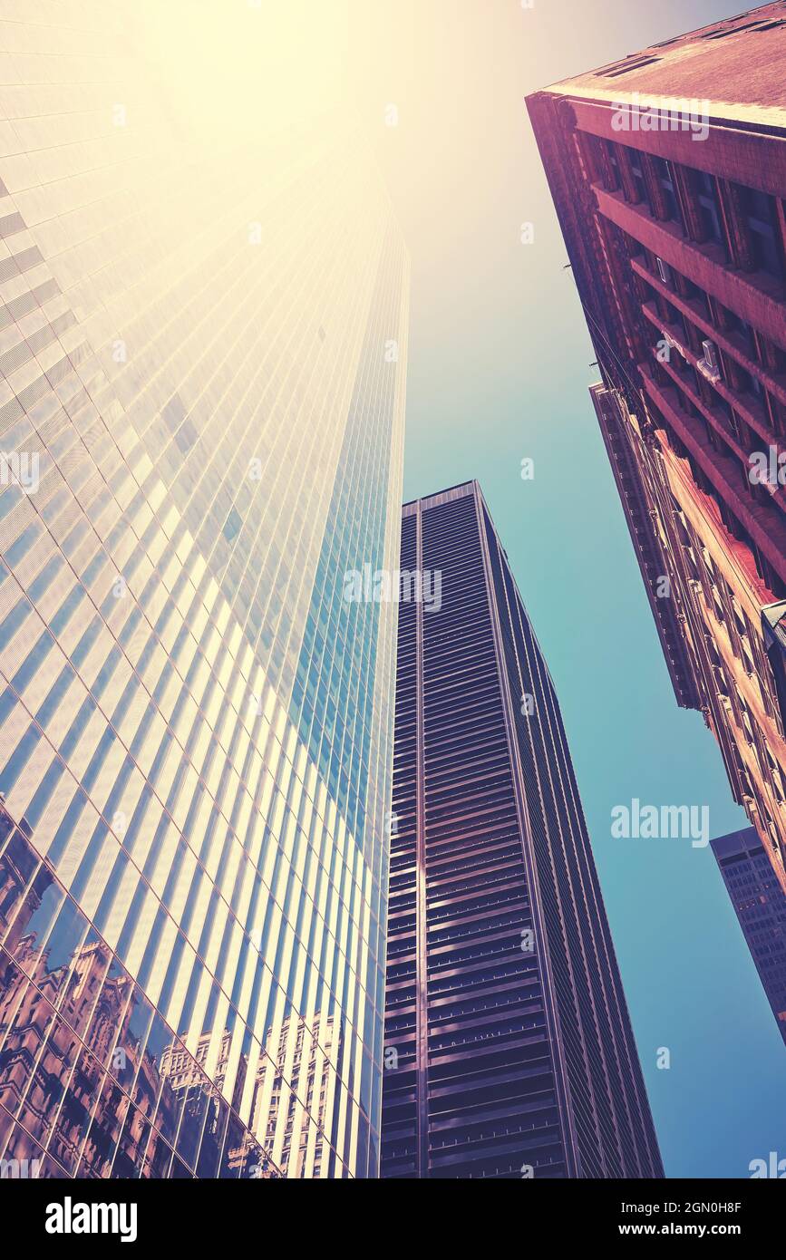 Skyscrapers big city sunset hi-res stock photography and images - Alamy