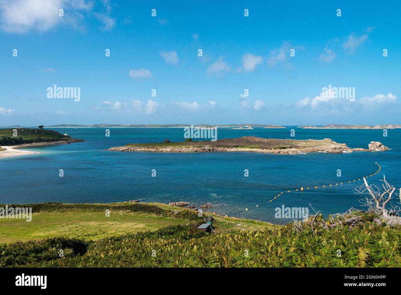 Toll's Island at high tide cut off from the mainland of St Mary's ...