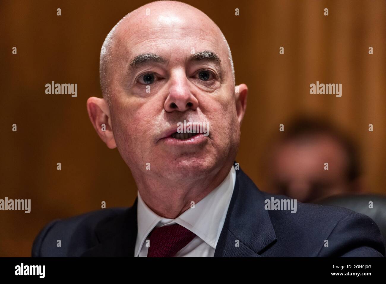 Secretary of Homeland Security Alejandro Mayorkas testifies before a ...