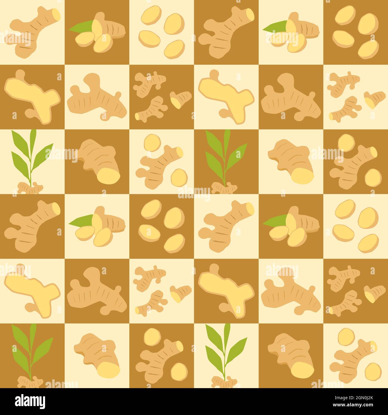 Ginger abstract seamless geometric vector pattern for packaging design ...