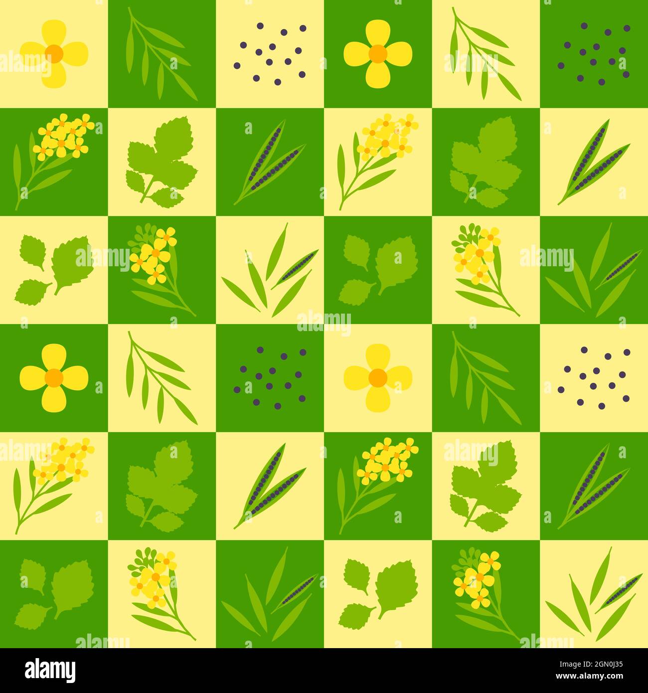 Mustard abstract seamless geometric vector pattern for packaging design ...