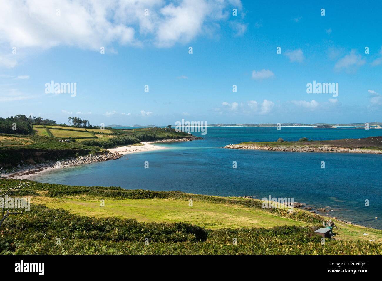 Toll's Island at high tide cut off from the mainland of St Mary's ...
