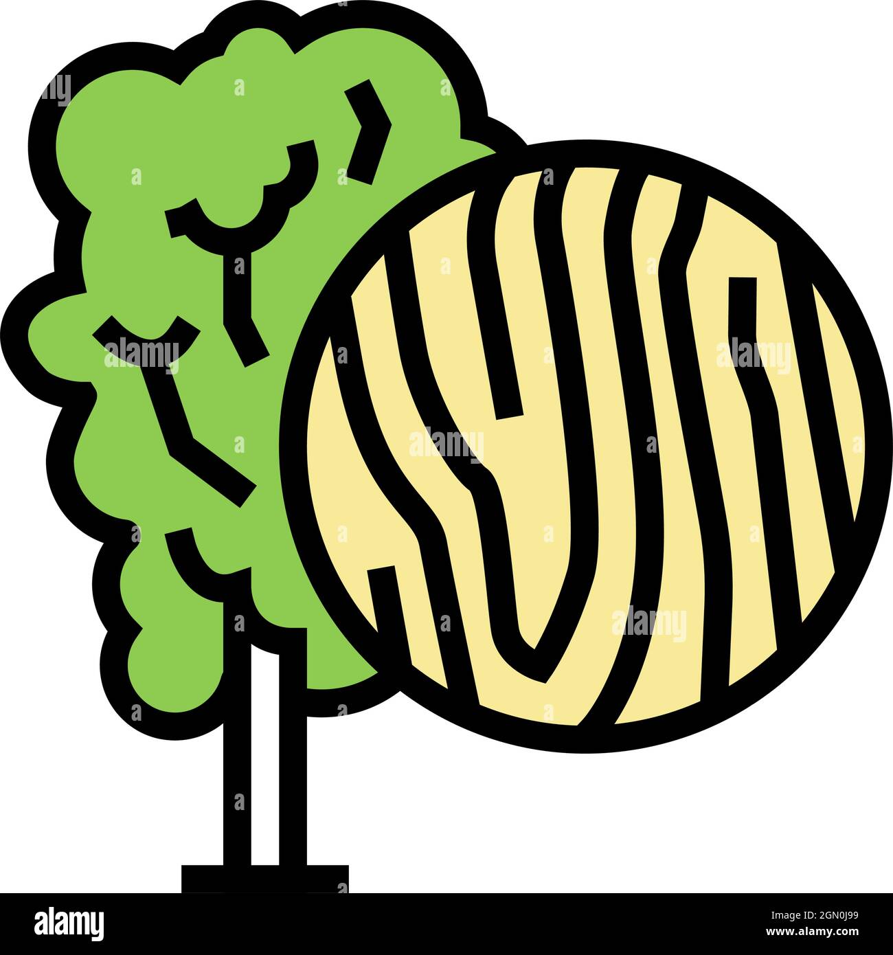 Birch tree color line Cut Out Stock Images & Pictures - Alamy