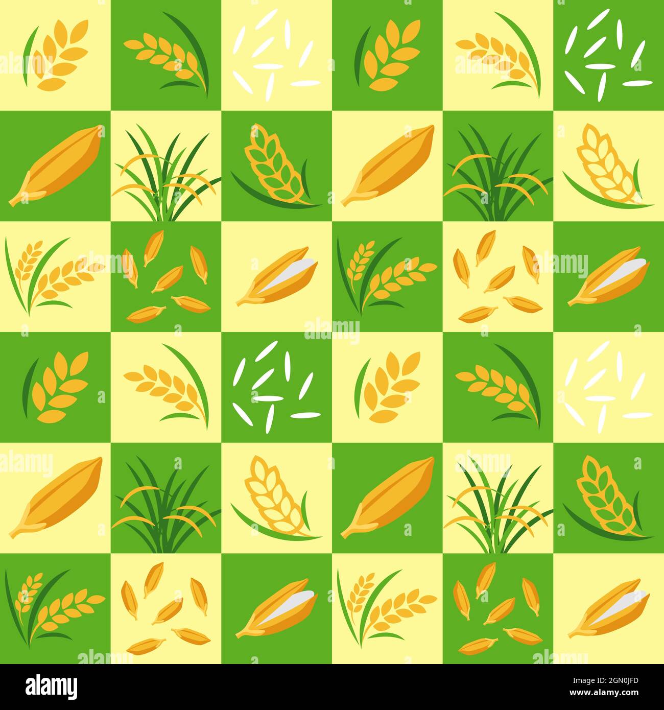 Rice paddy abstract seamless geometric vector pattern for packaging ...