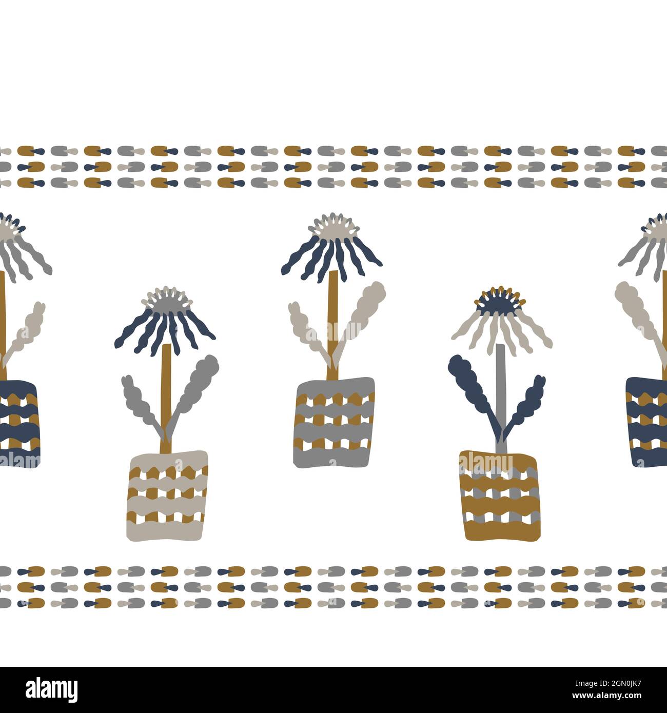 Masculine floral seamless pattern. Classic retro flower motif shape for ...