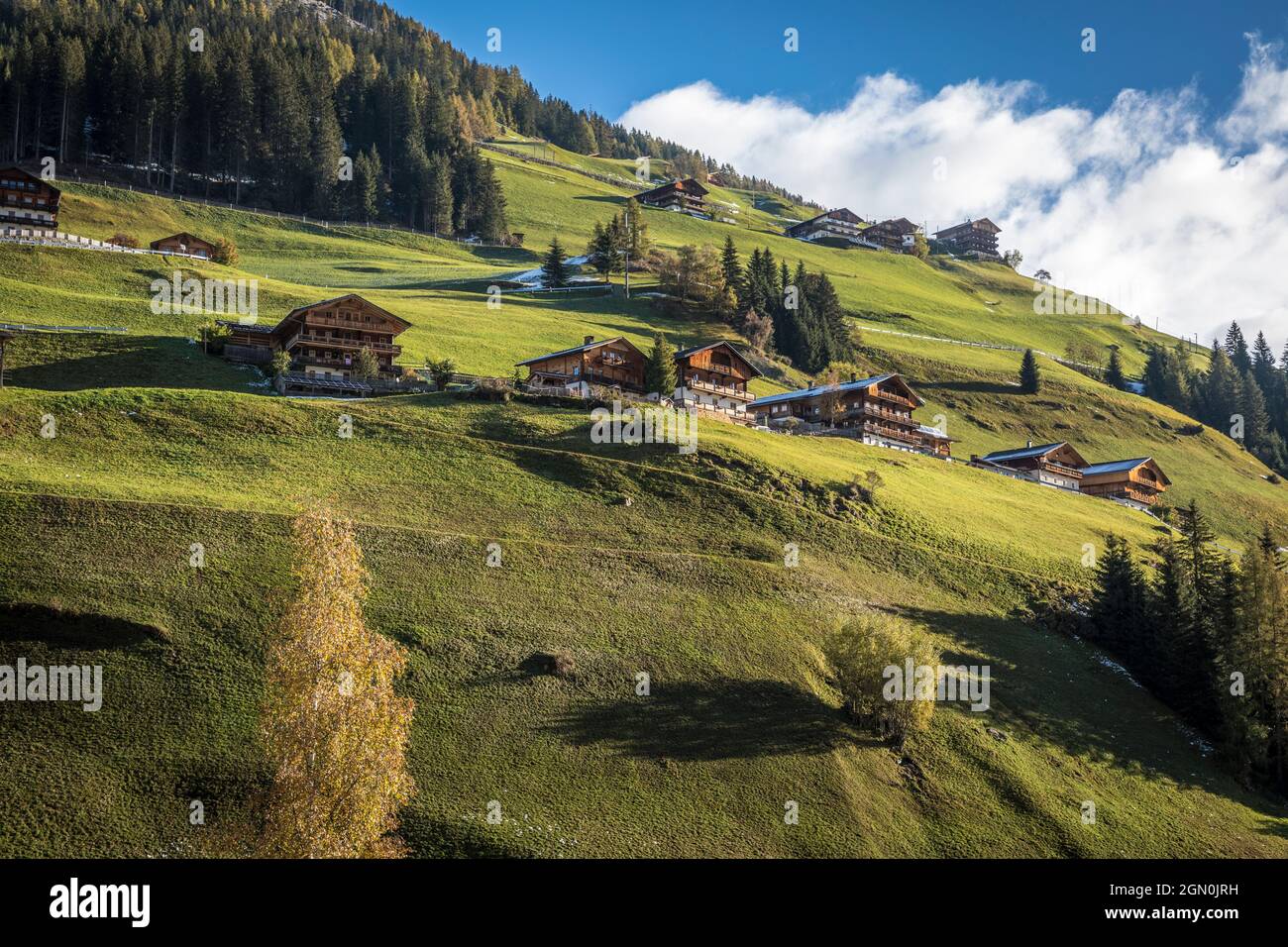 Old mountain farms in the rear Villgratental, Innervillgraten, East ...
