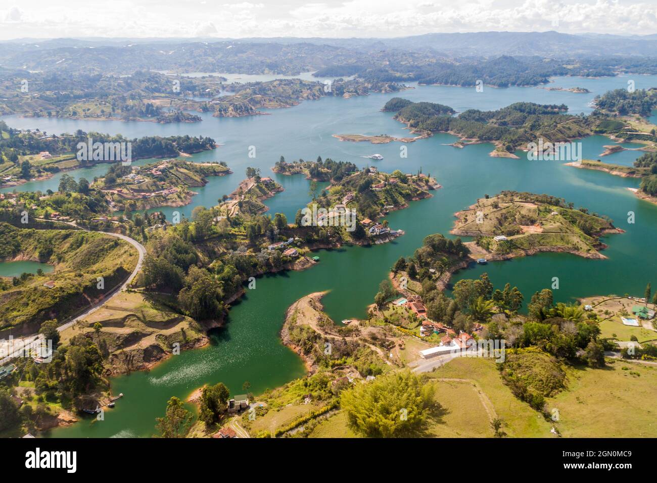 Aerial view of Guatape (Penol) dam lake in Colombia Stock Photo - Alamy