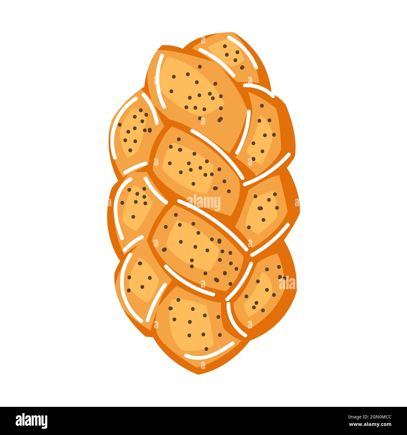 Illustration of challah. Shabbat Shalom religious object. Jewish symbol ...