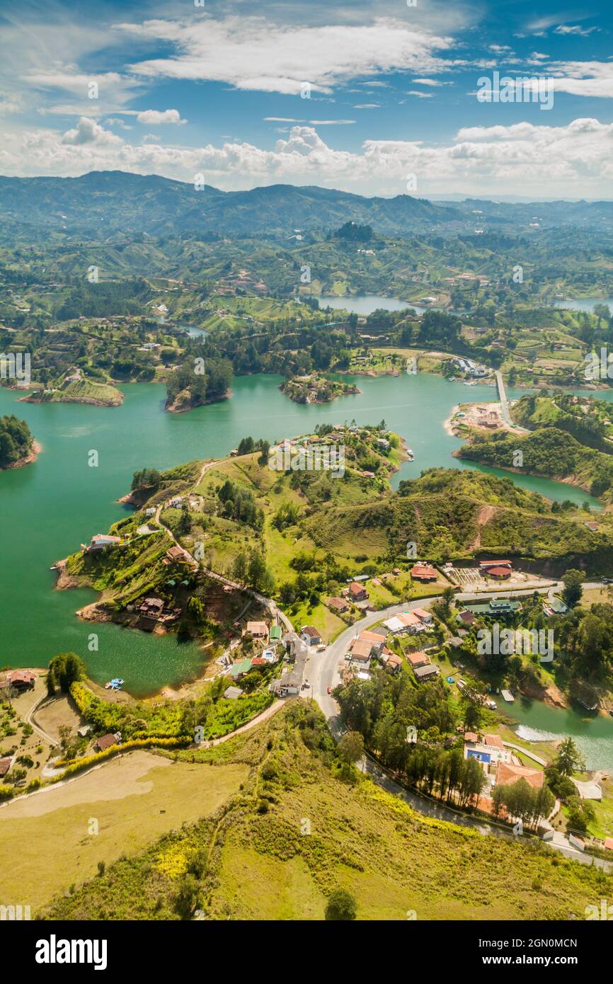 Aerial view of Guatape (Penol) dam lake in Colombia Stock Photo - Alamy