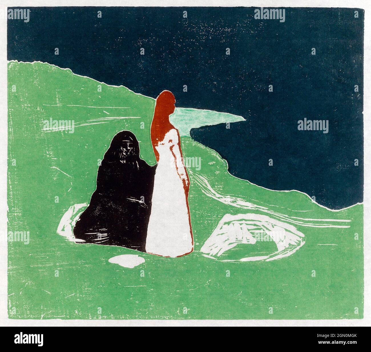 Two Women on the Shore (1898) by Edvard Munch Stock Photo - Alamy