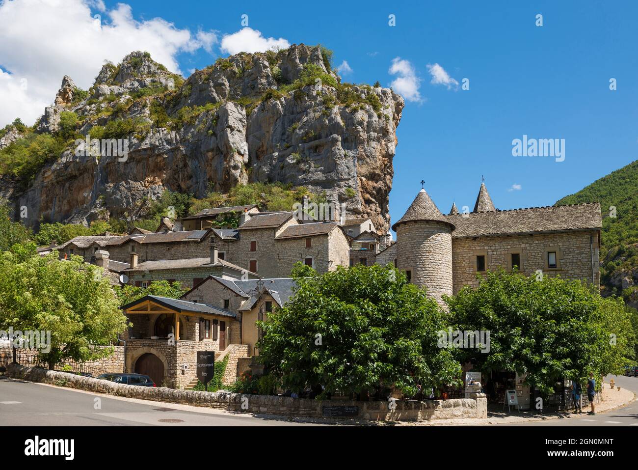 Tarn Gorge at Le Rozier, Gorges du Tarn, Parc National des Cevennes ...