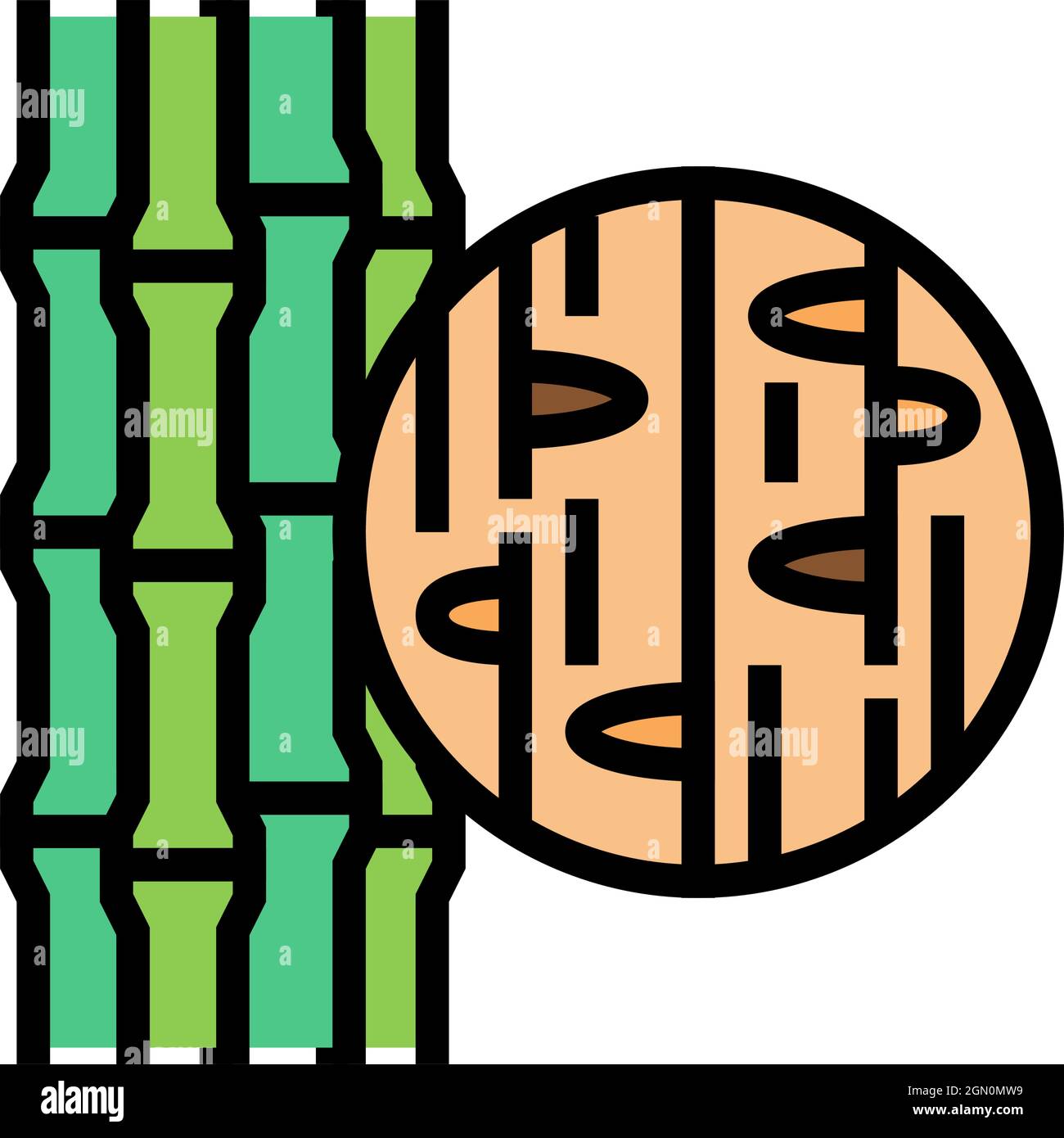 bamboo wood color icon vector illustration Stock Vector Image & Art - Alamy