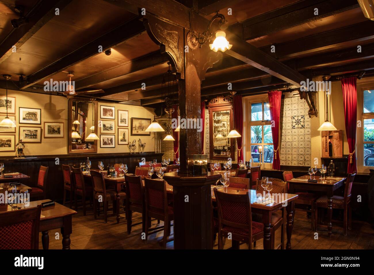Interior of the restaurant Het Witte Paard, Nes, Ameland, West Frisian ...