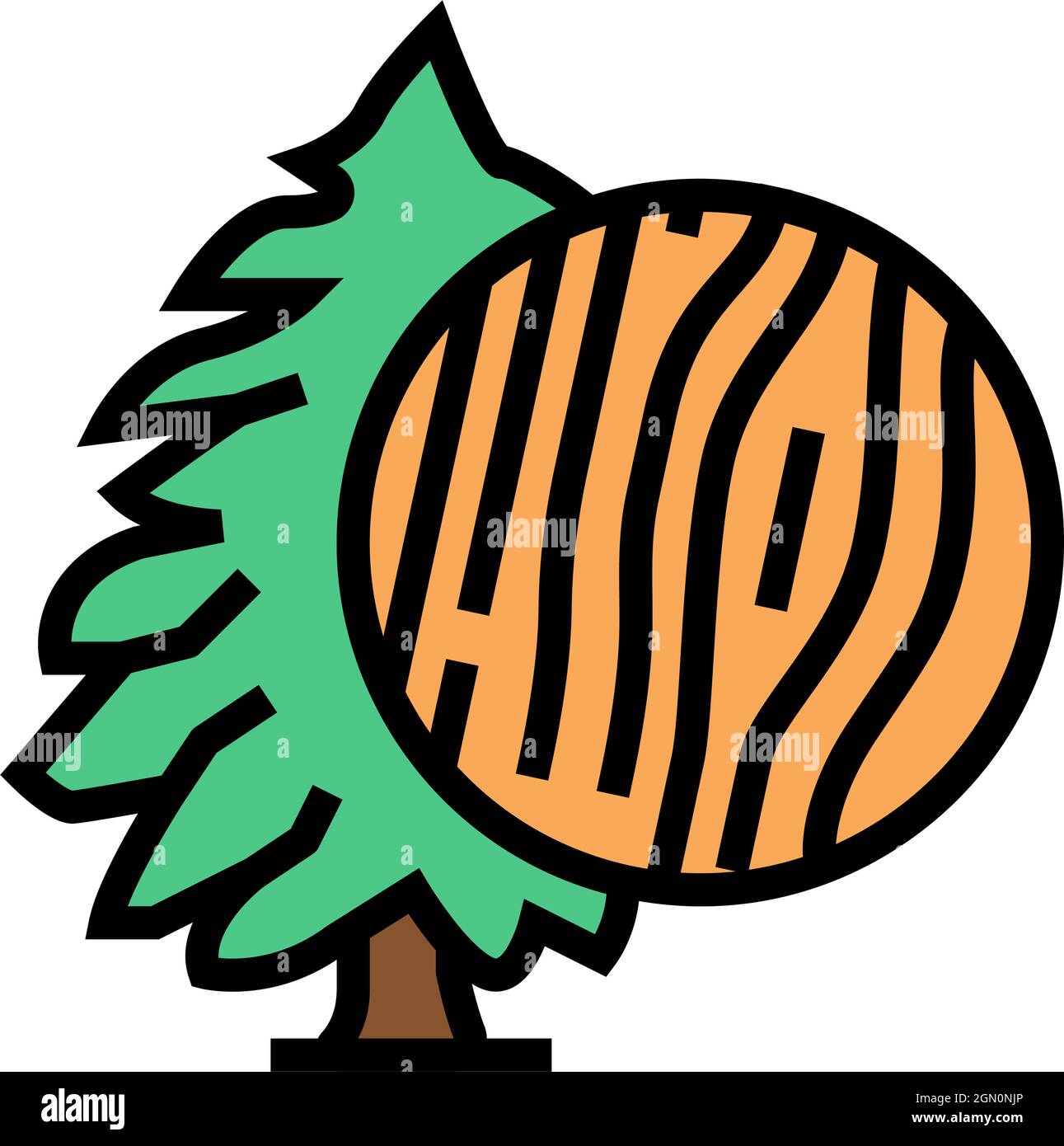 cedar wood color icon vector illustration Stock Vector Image & Art - Alamy