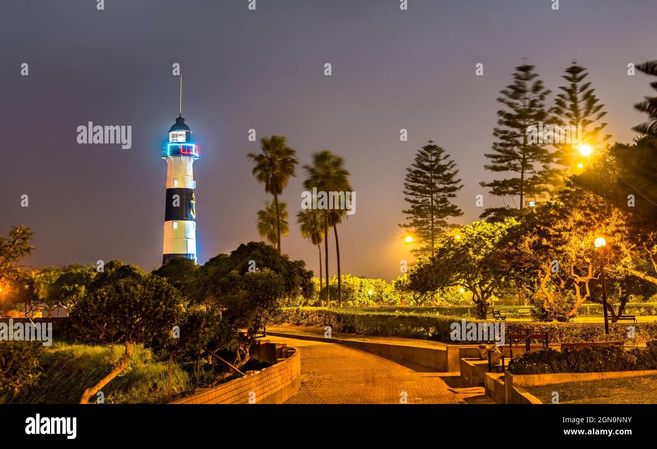 Faro de la Marina lighthouse in Lima, Peru Stock Photo - Alamy