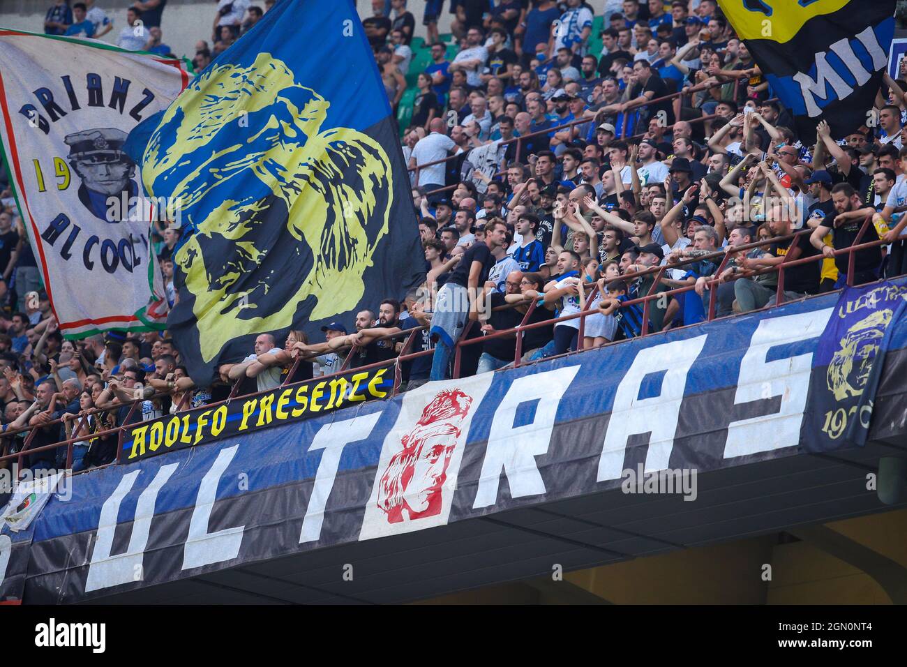 Inter milan flags san siro hi-res stock photography and images - Alamy